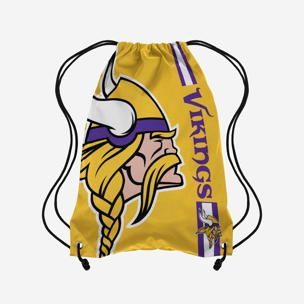 Minnesota Vikings Yellow Alternate Color Big Logo Drawstring Backpack FOCO