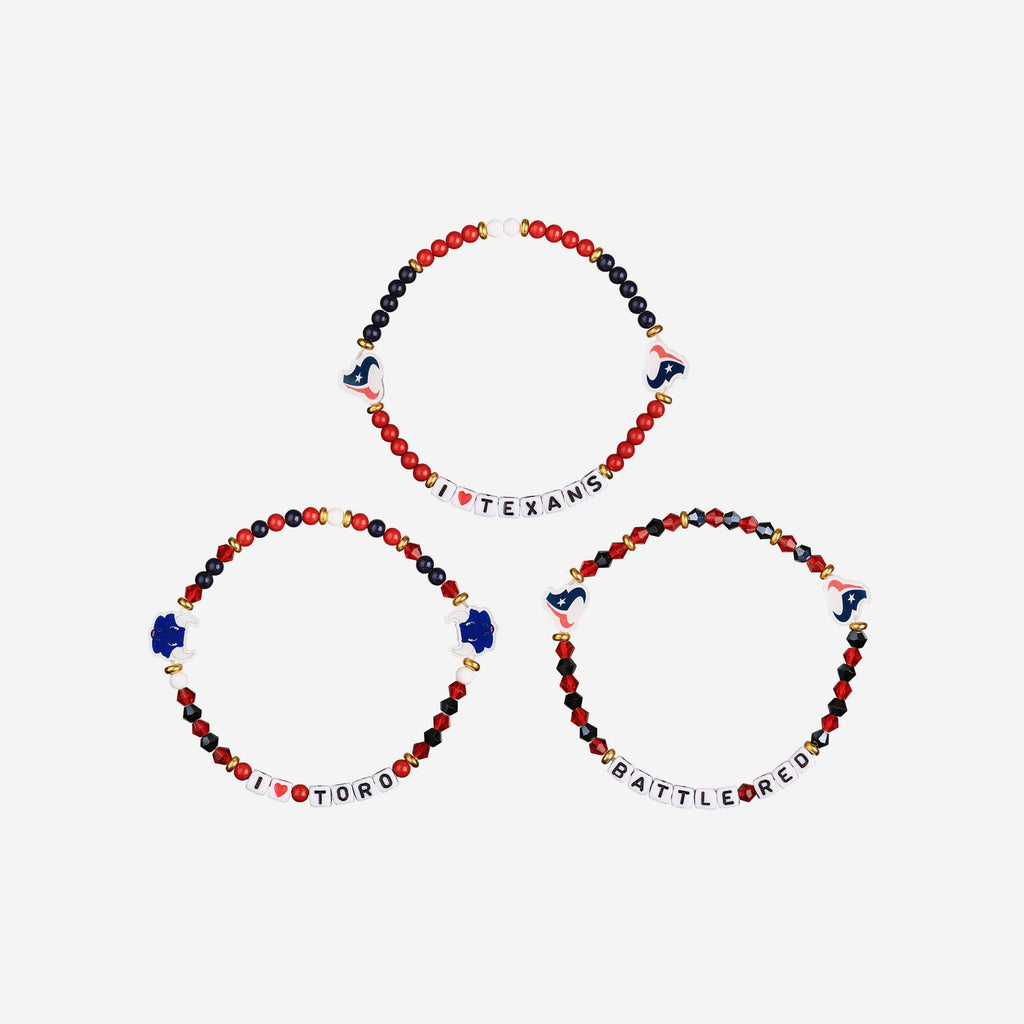 Houston Texans 3 Pack Friendship Bracelet FOCO