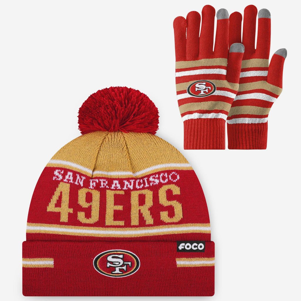 49ers Beanie And Gloves
