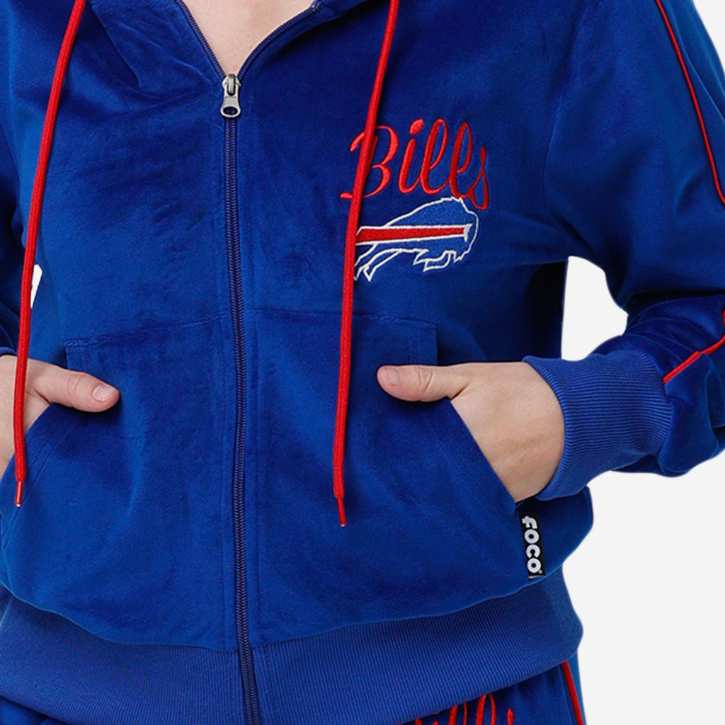 Buffalo Bills Womens Velour Zip Up Top FOCO