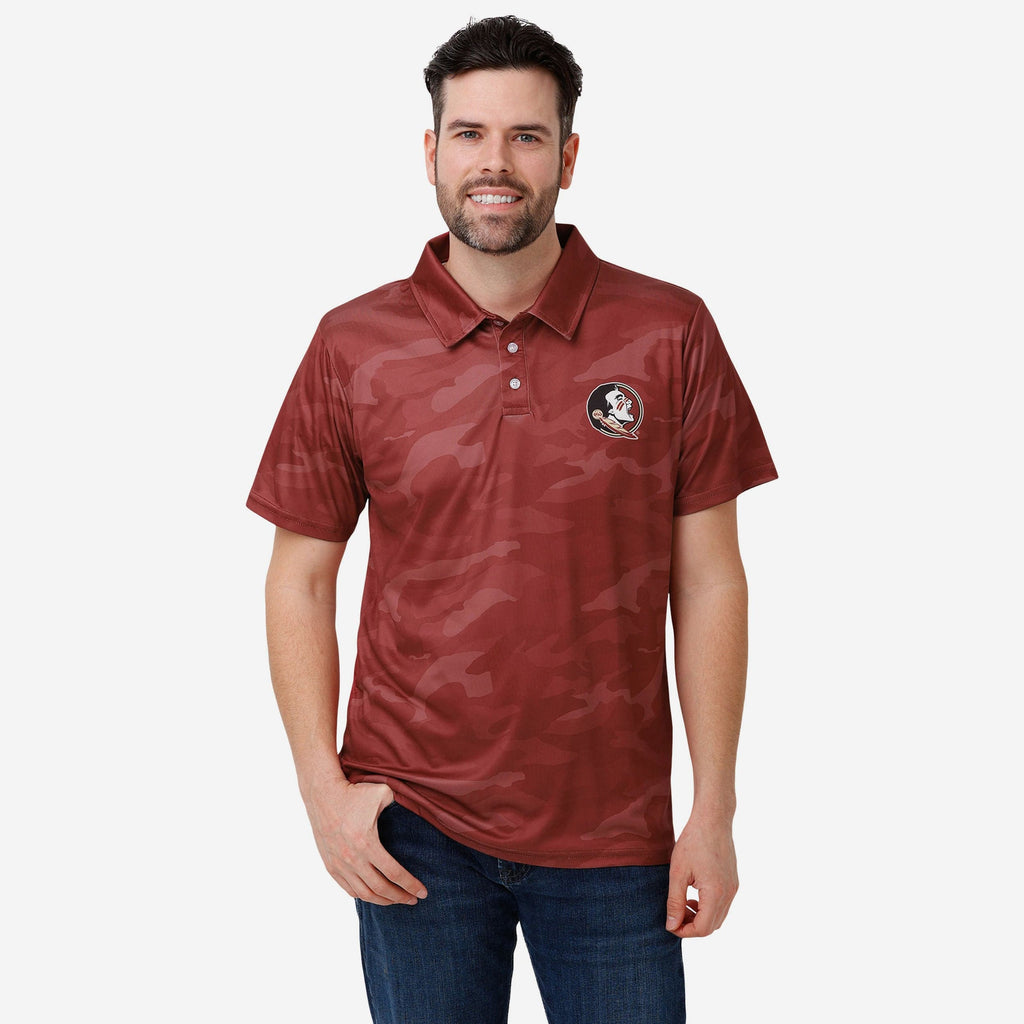 Florida State Seminoles Color Camo Polyester Polo FOCO