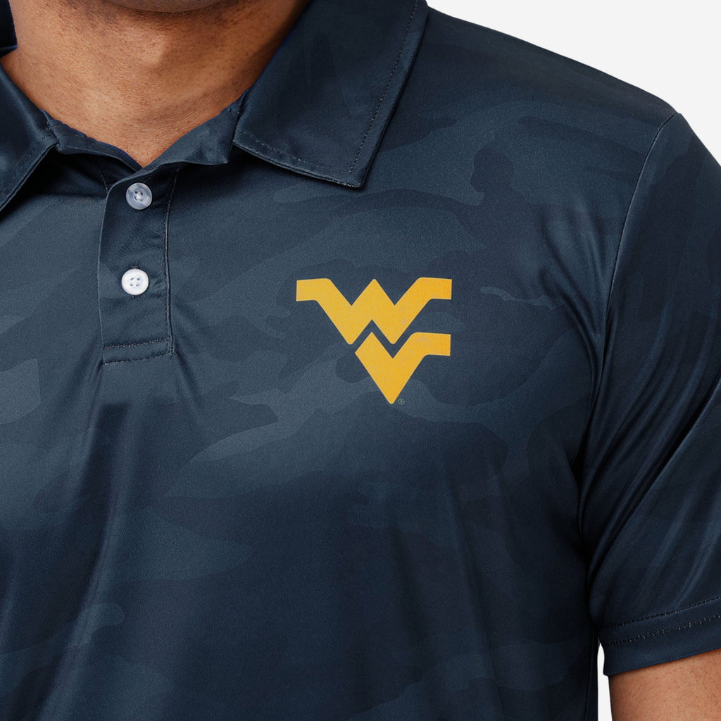 West Virginia Mountaineers Color Camo Polyester Polo FOCO