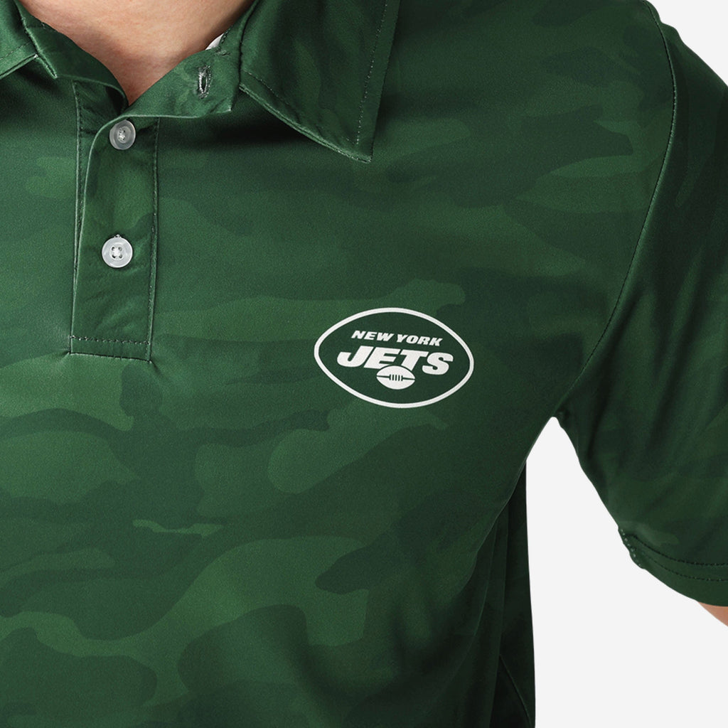 New York Jets Color Camo Polyester Polo FOCO