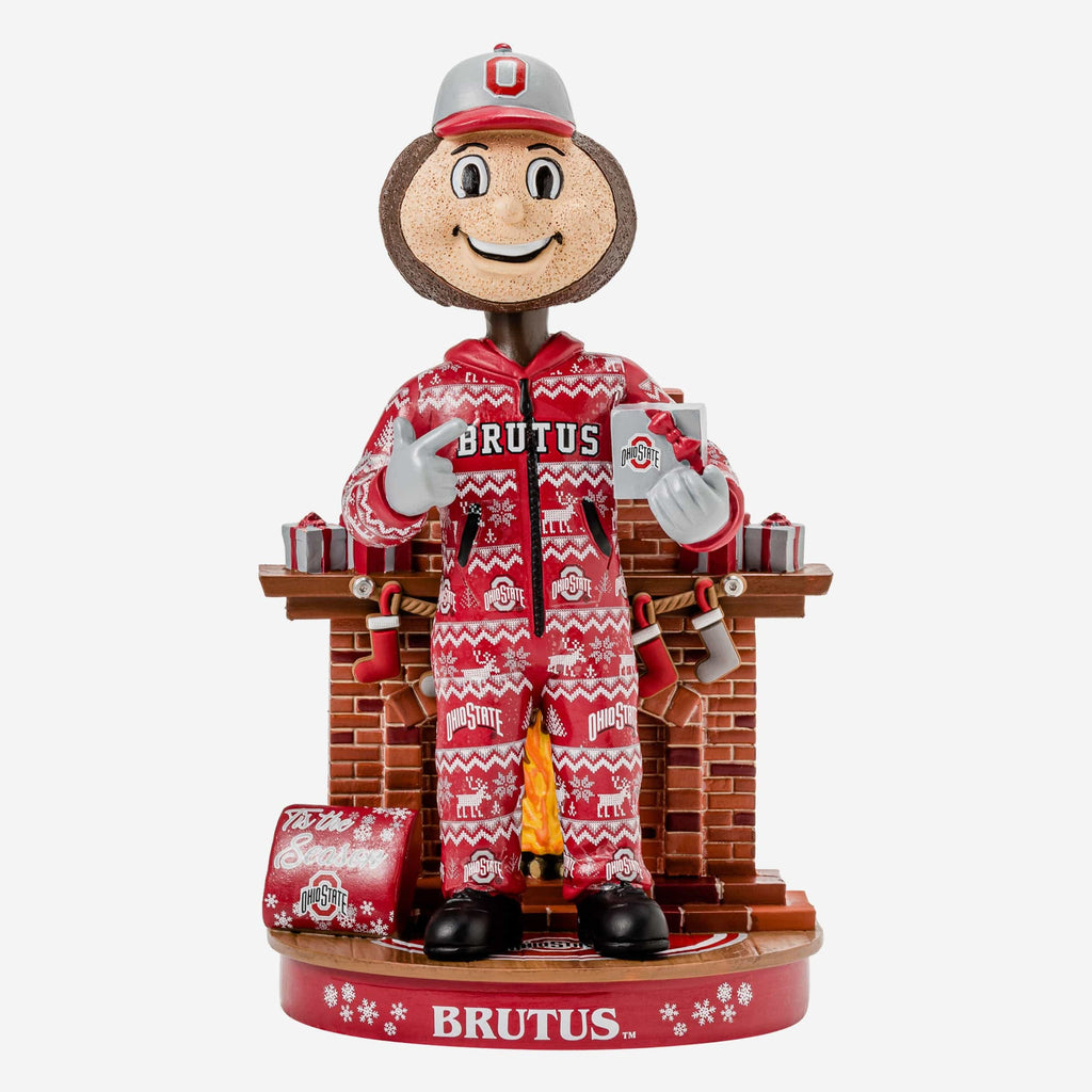 Brutus Buckeye Ohio State Buckeyes Holiday Mascot Bobblehead FOCO