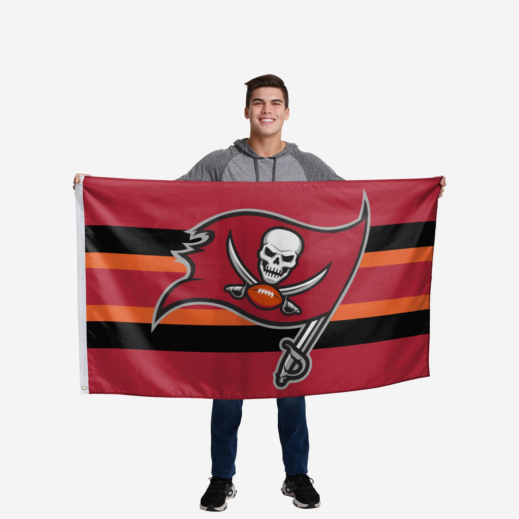 Tampa Bay Buccaneers Big Logo Team Stripe Horizontal Flag FOCO