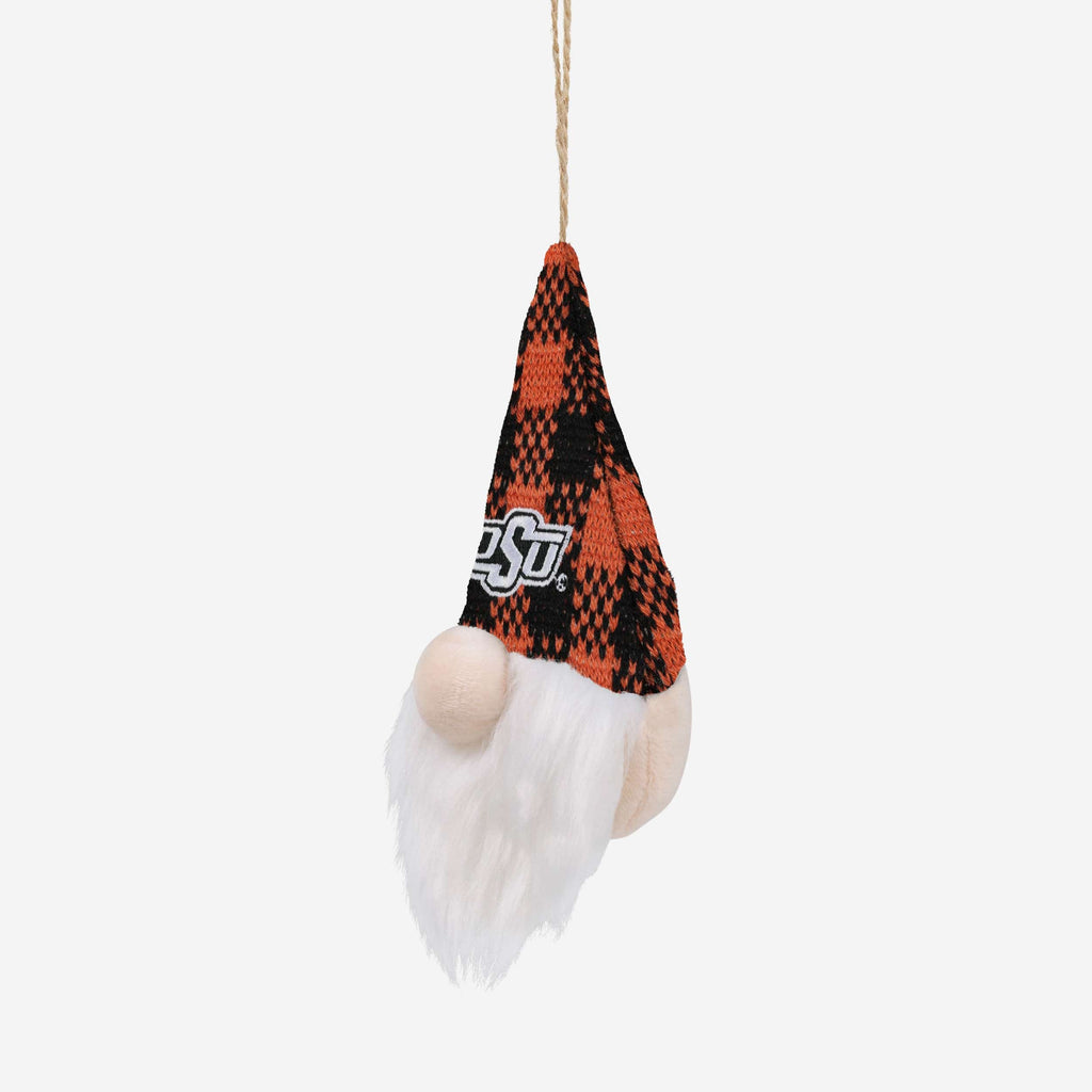 Oklahoma State Cowboys Plaid Hat Plush Gnome Ornament FOCO