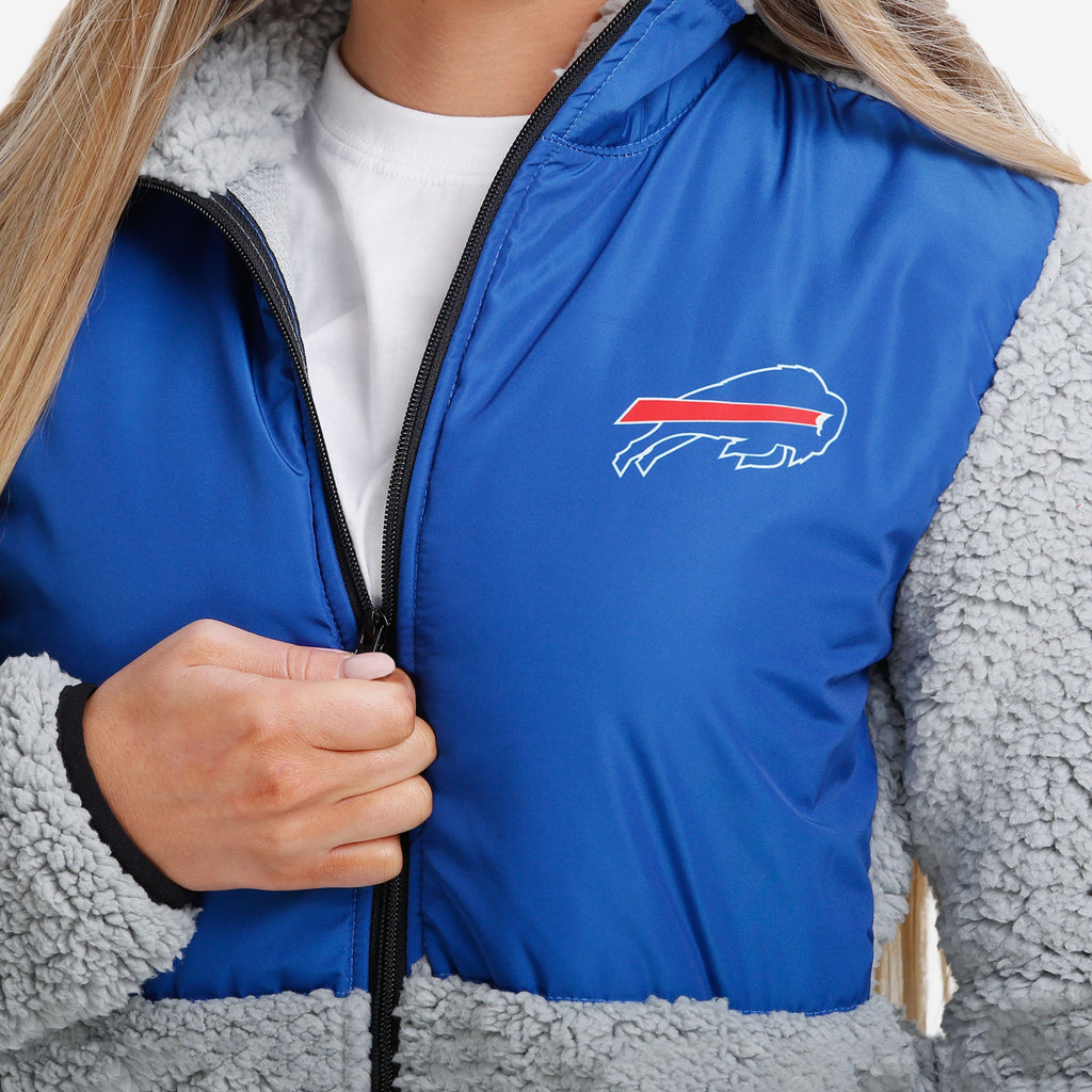 Buffalo Bills Womens Sherpa Soft Zip Up Jacket FOCO