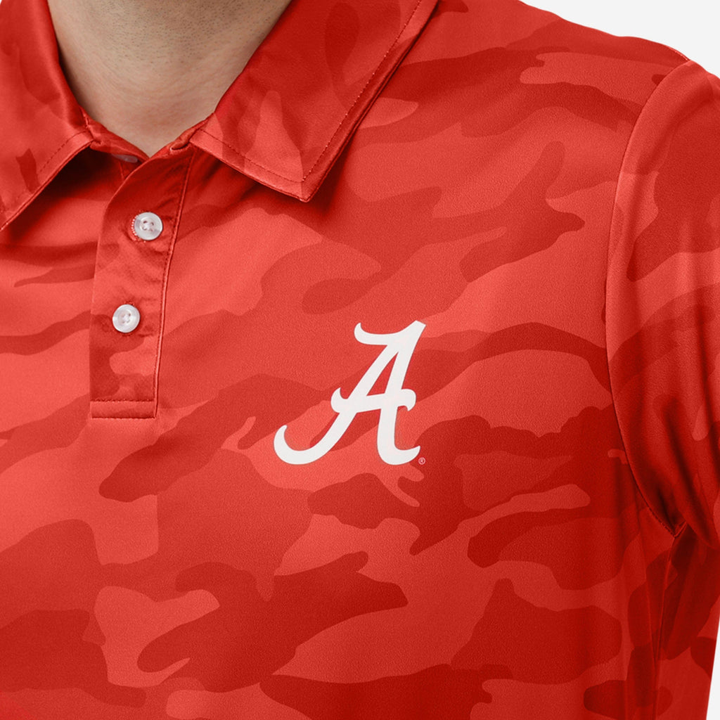 Alabama Crimson Tide Color Camo Polyester Polo FOCO
