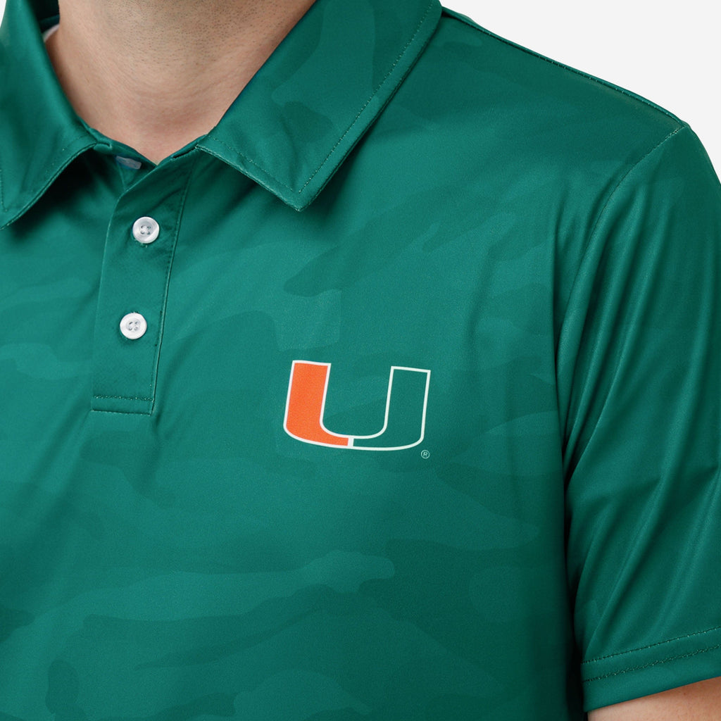 Miami Hurricanes Color Camo Polyester Polo FOCO