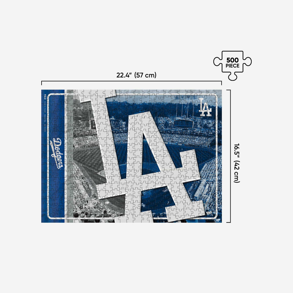 Los Angeles Dodgers Big Logo 500 Piece Jigsaw Puzzle PZLZ FOCO
