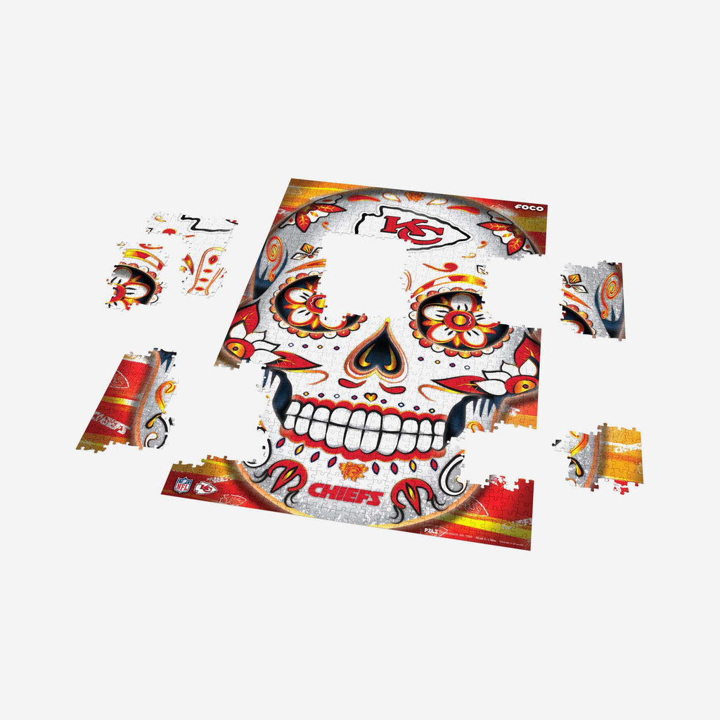 Kansas City Chiefs Sugar Skull 1000 Piece Jigsaw Puzzle PZLZ FOCO