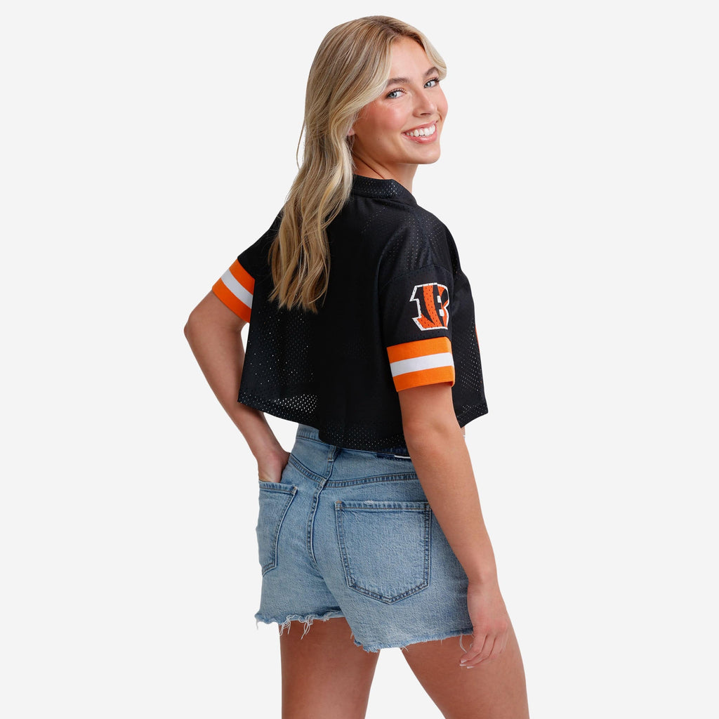 Cincinnati Bengals Womens Gameday Mesh Crop Top FOCO