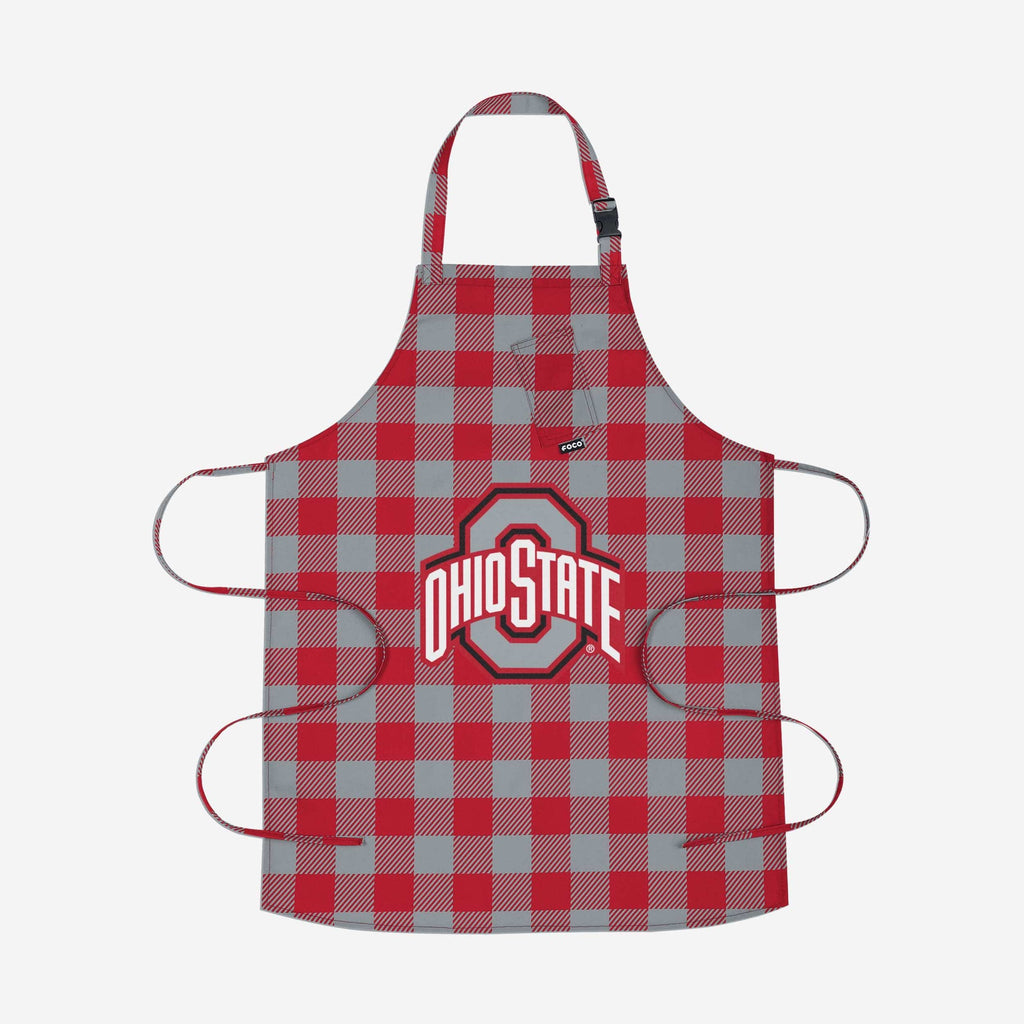 Ohio State Buckeyes Plaid Apron FOCO