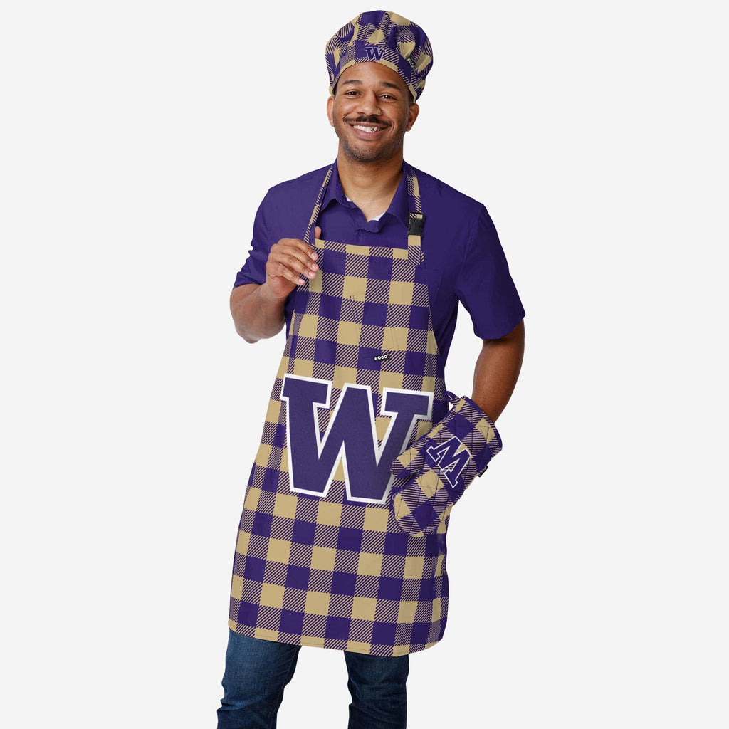 Washington Huskies Plaid Apron FOCO