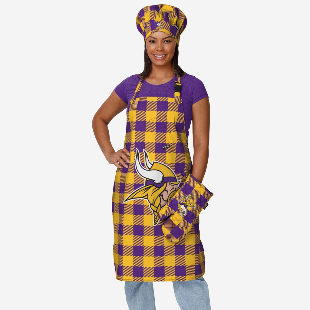 Minnesota Vikings Plaid Apron FOCO