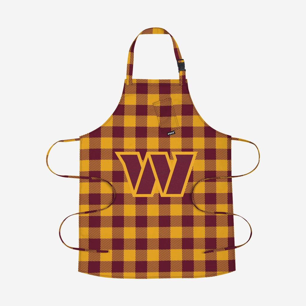 Washington Commanders Plaid Apron FOCO