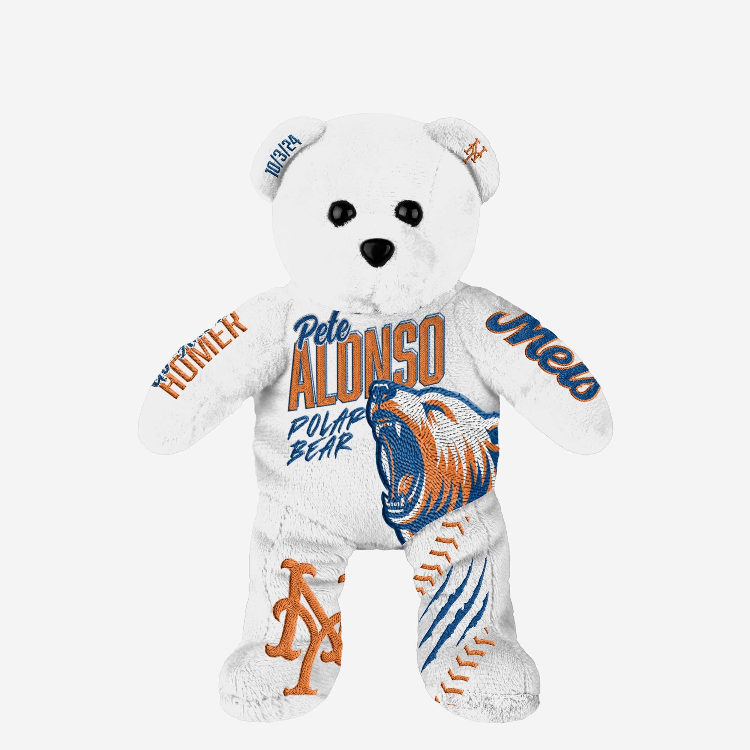 Pete Alonso New York Mets The Polar Bear Team Beans Embroidered Player FOCO