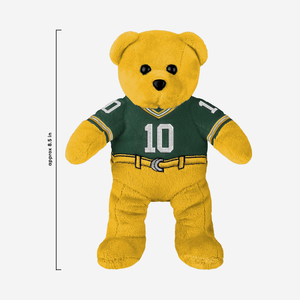 Jordan Love Green Bay Packers Team Beans Embroidered Player Bear FOCO