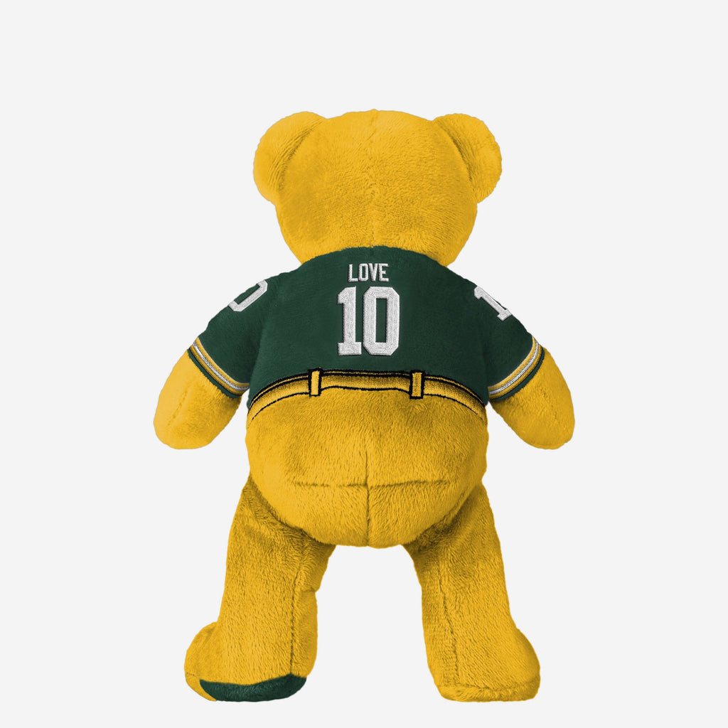 Jordan Love Green Bay Packers Team Beans Embroidered Player Bear FOCO