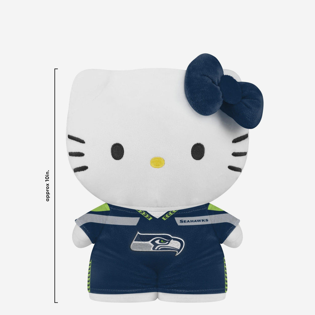 Seattle Seahawks Team Color Bow Hello Kitty® Jersey Plush FOCO