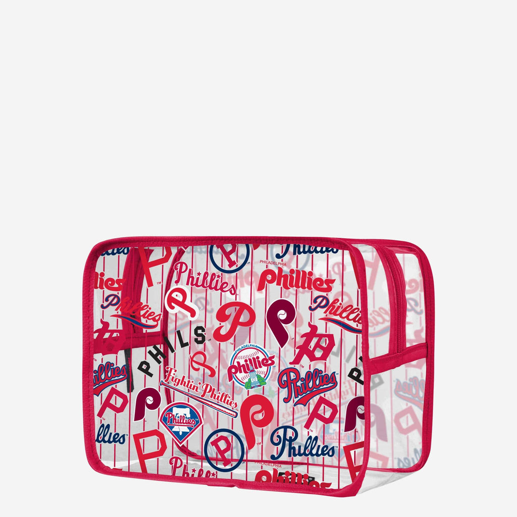 Philadelphia Phillies Repeat Retro Print Clear Cosmetic Bag FOCO