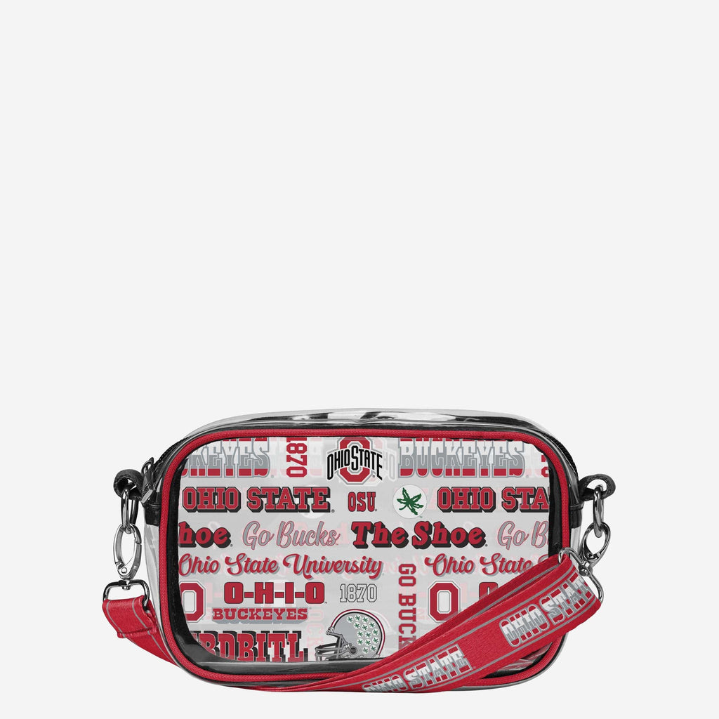 Ohio State Buckeyes Repeat Retro Print Clear Crossbody Bag FOCO