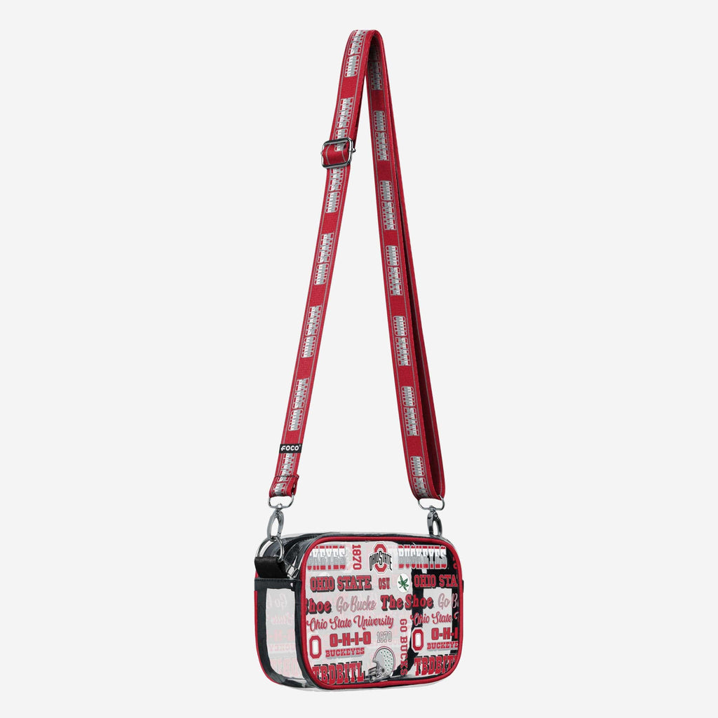 Ohio State Buckeyes Repeat Retro Print Clear Crossbody Bag FOCO