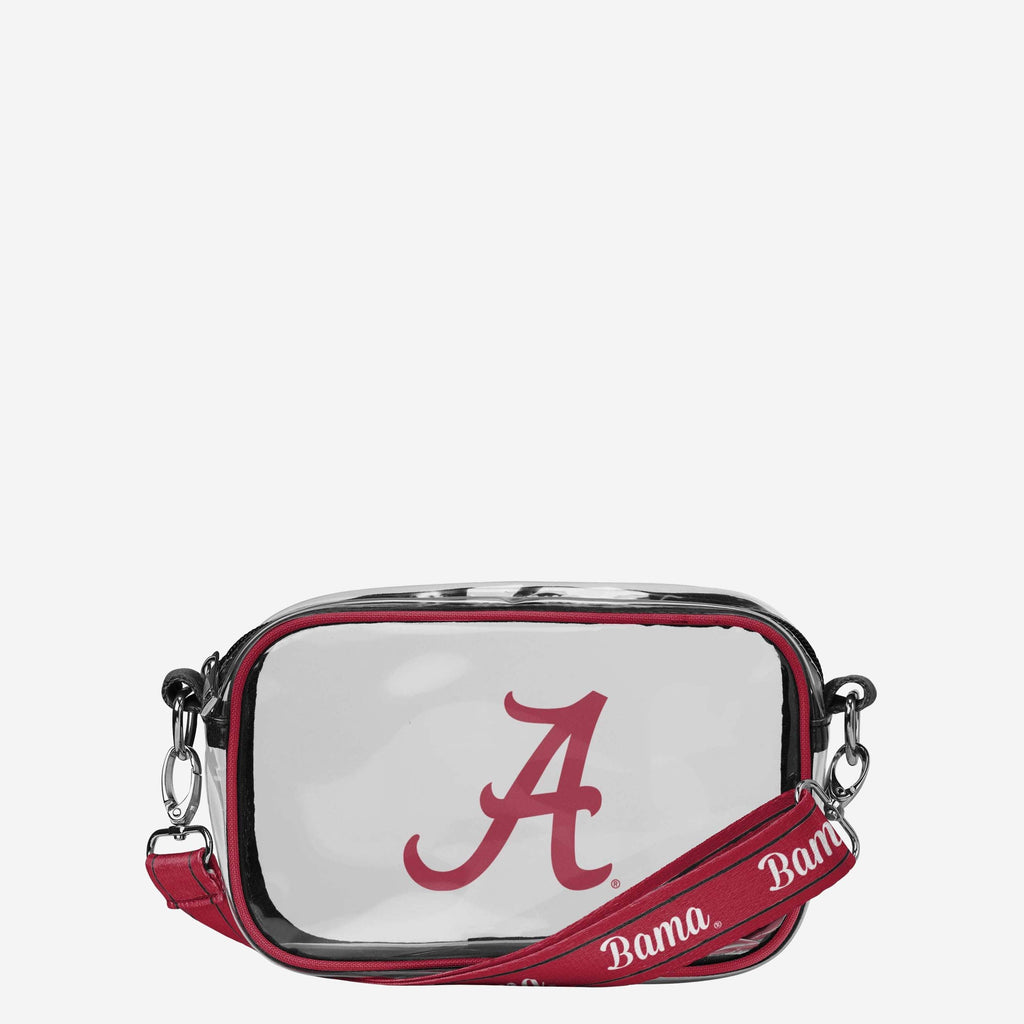 Alabama Crimson Tide Team Stripe Clear Crossbody Bag FOCO
