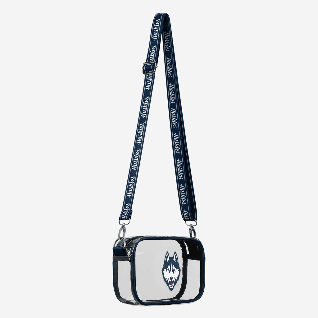 UConn Huskies Team Stripe Clear Crossbody Bag FOCO