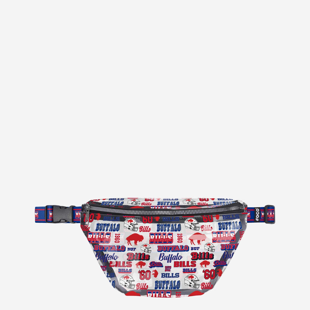 Buffalo Bills Repeat Retro Print Clear Fanny Pack FOCO
