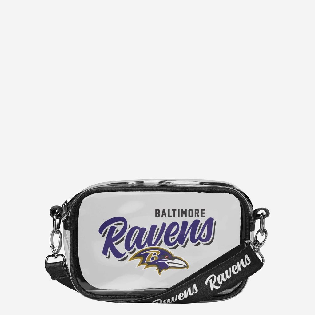 Baltimore Ravens Monty Script Clear Crossbody Bag FOCO