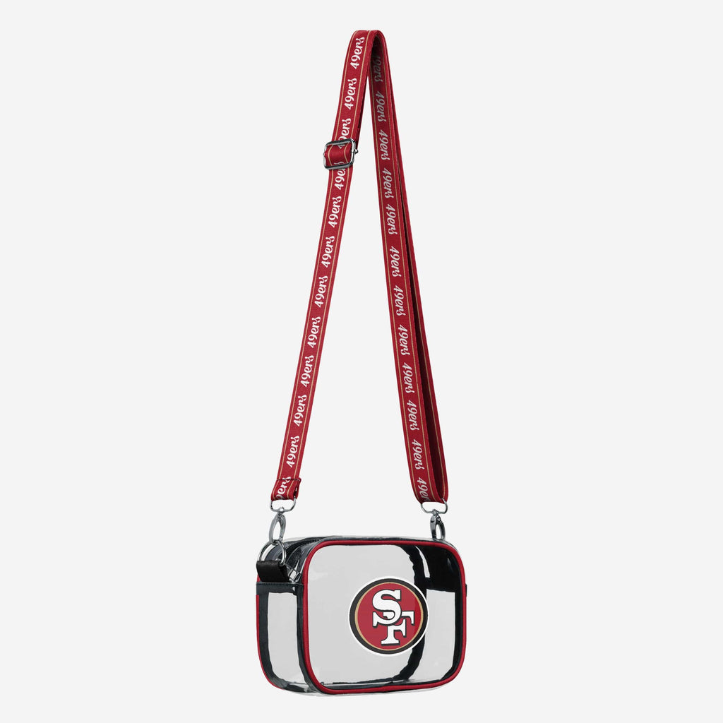 San Francisco 49ers Team Stripe Clear Crossbody Bag FOCO