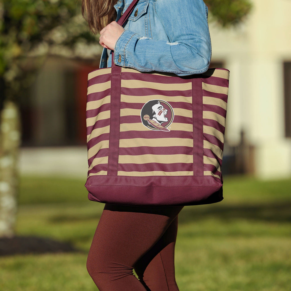 Florida State Seminoles Team Stripe Canvas Tote Bag FOCO