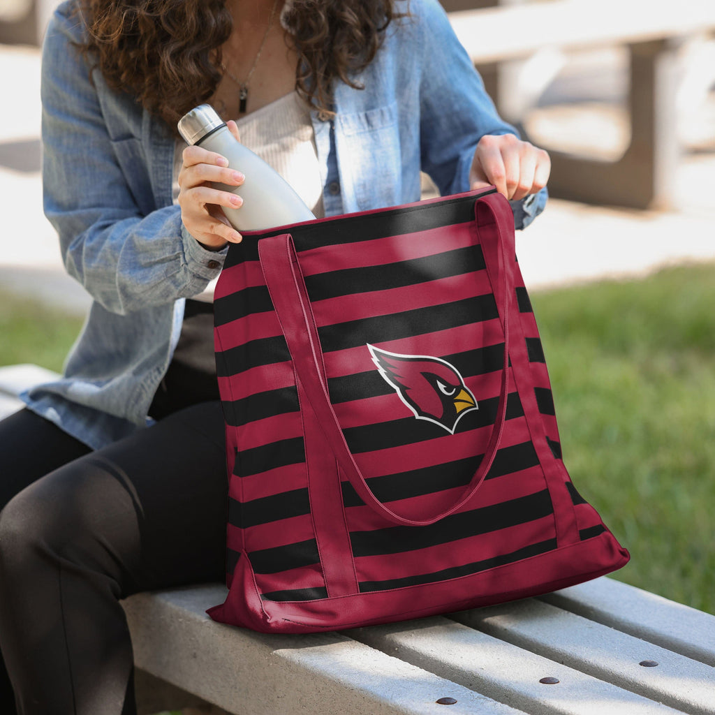 Arizona Cardinals Team Stripe Canvas Tote Bag FOCO