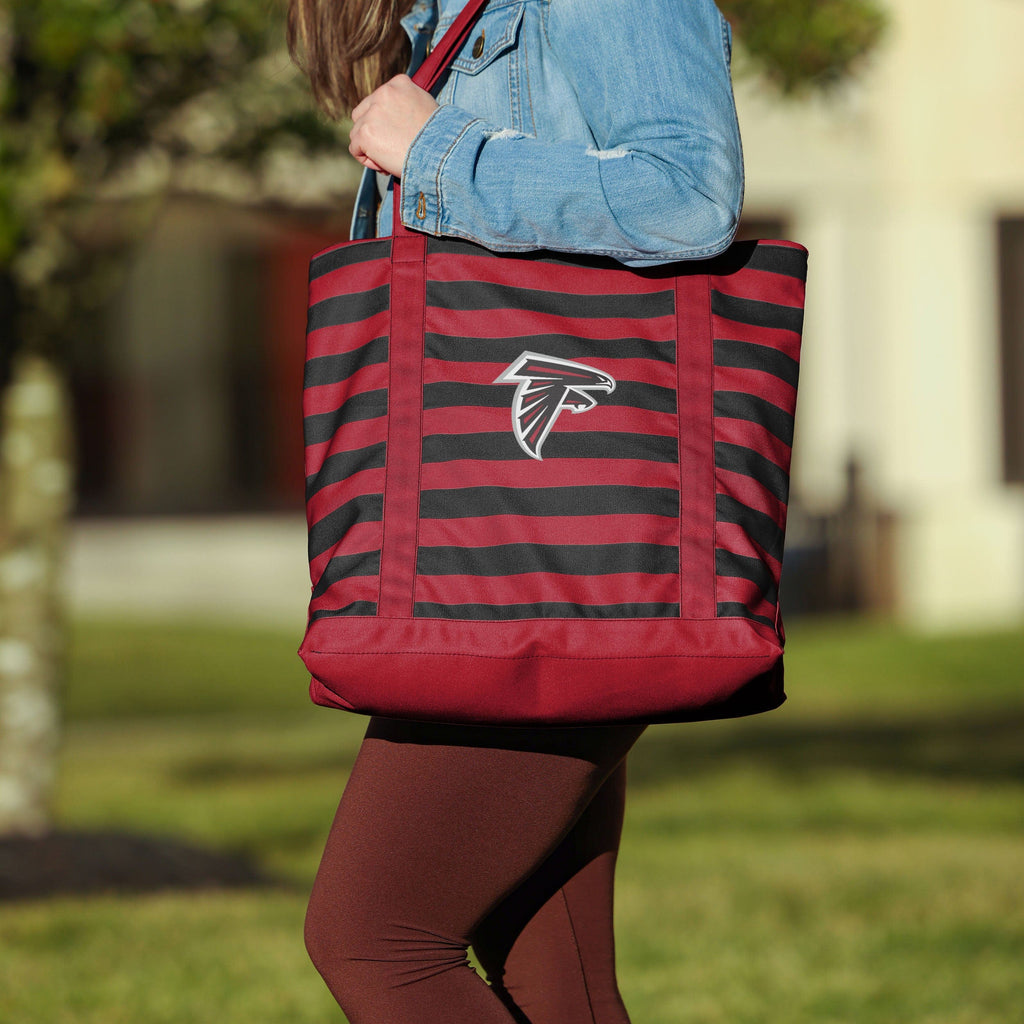Atlanta Falcons Team Stripe Canvas Tote Bag FOCO