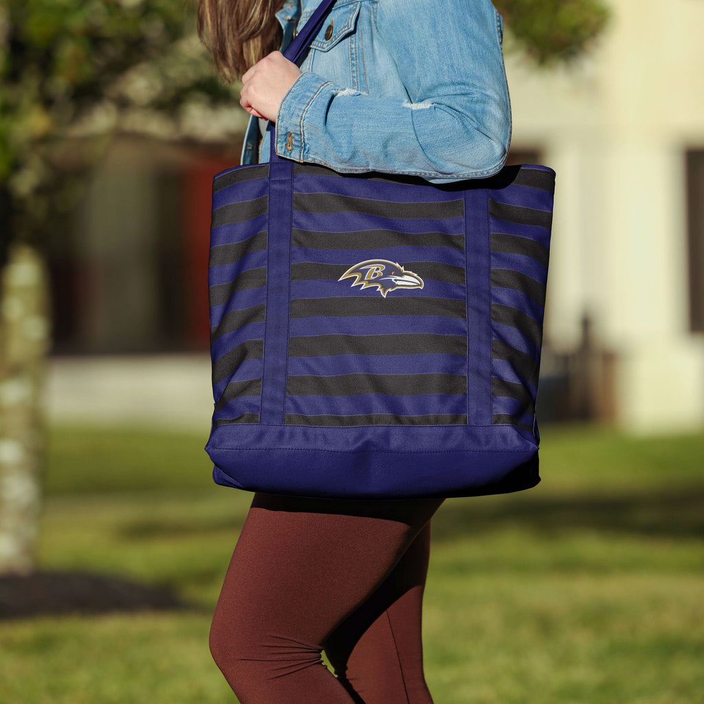 Baltimore Ravens Team Stripe Canvas Tote Bag FOCO