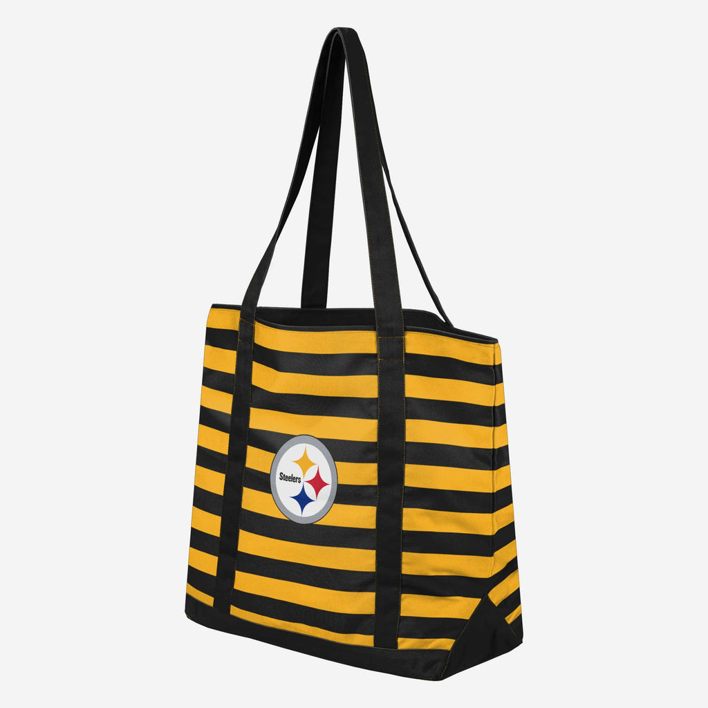 Pittsburgh Steelers Team Stripe Canvas Tote Bag FOCO