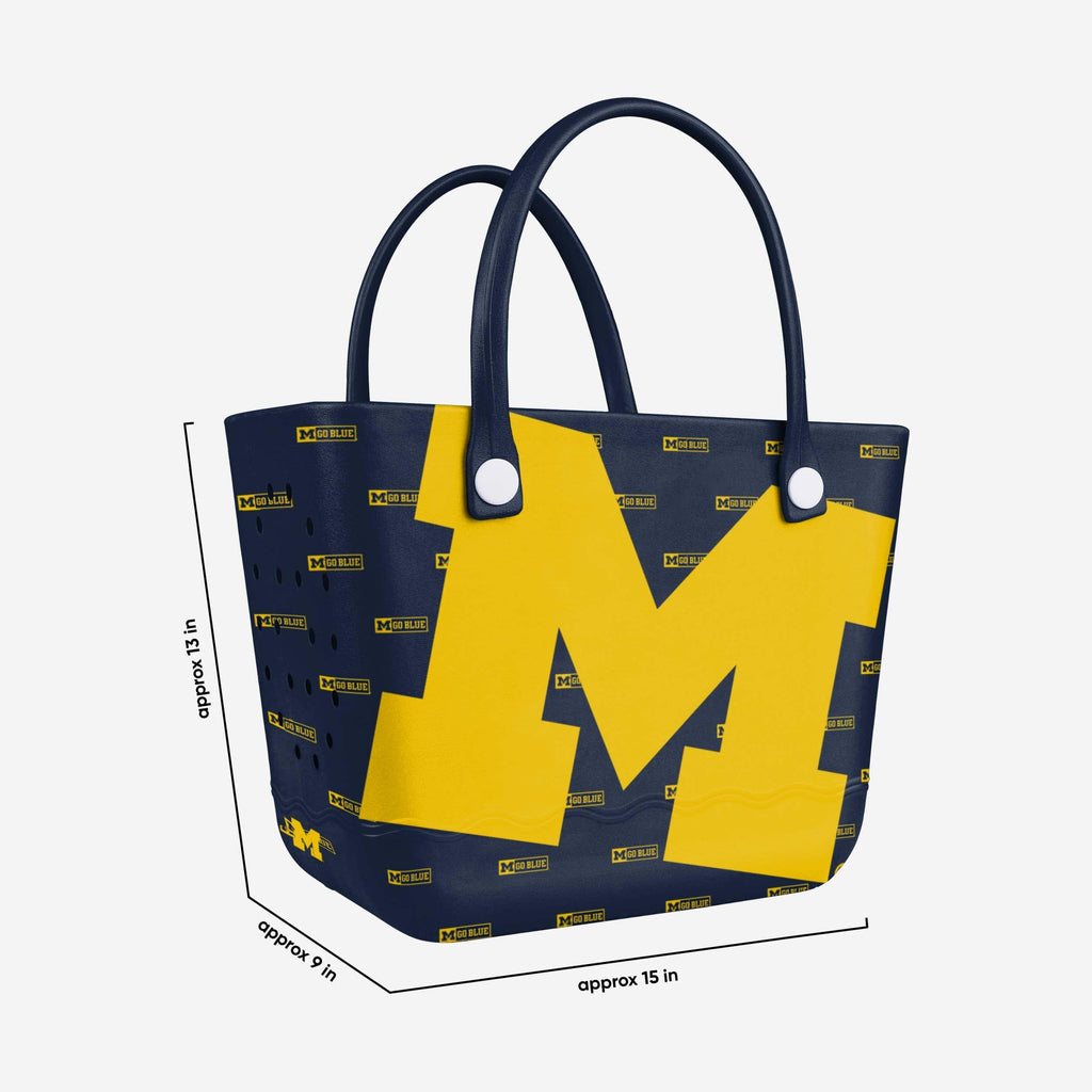 Michigan Wolverines Big Logo Mini Print Tailgate Tote Bag FOCO