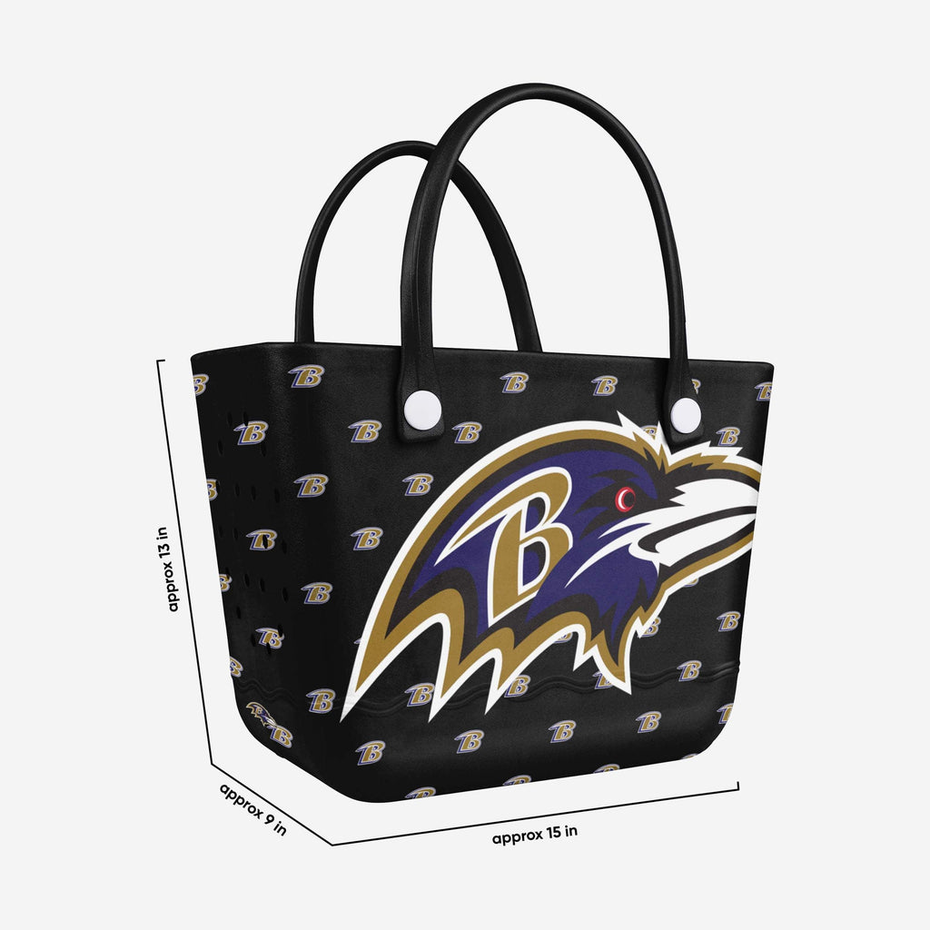 Baltimore Ravens Big Logo Mini Print Tailgate Tote Bag FOCO