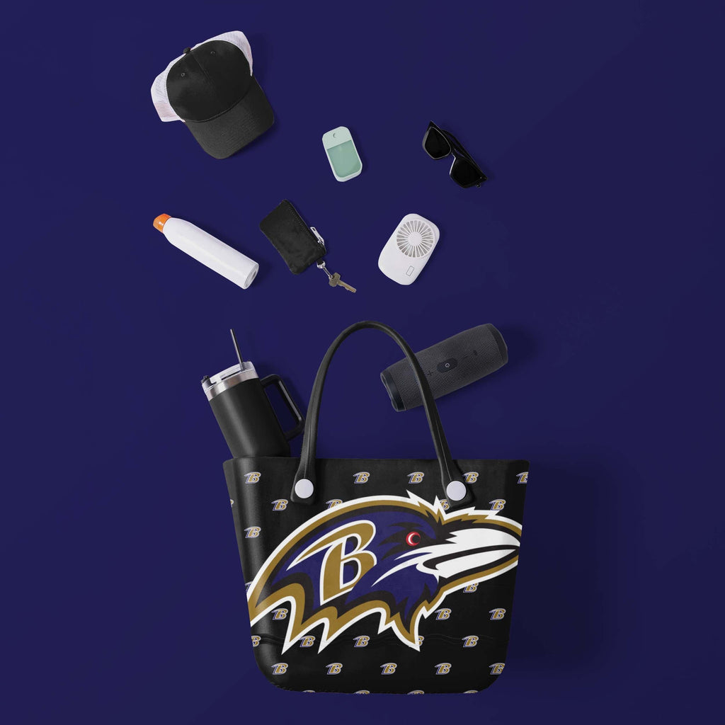Baltimore Ravens Big Logo Mini Print Tailgate Tote Bag FOCO