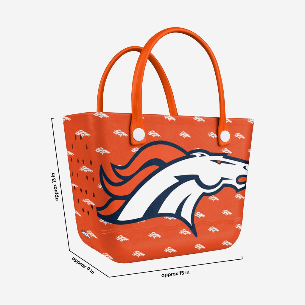 Denver Broncos Big Logo Mini Print Tailgate Tote Bag FOCO