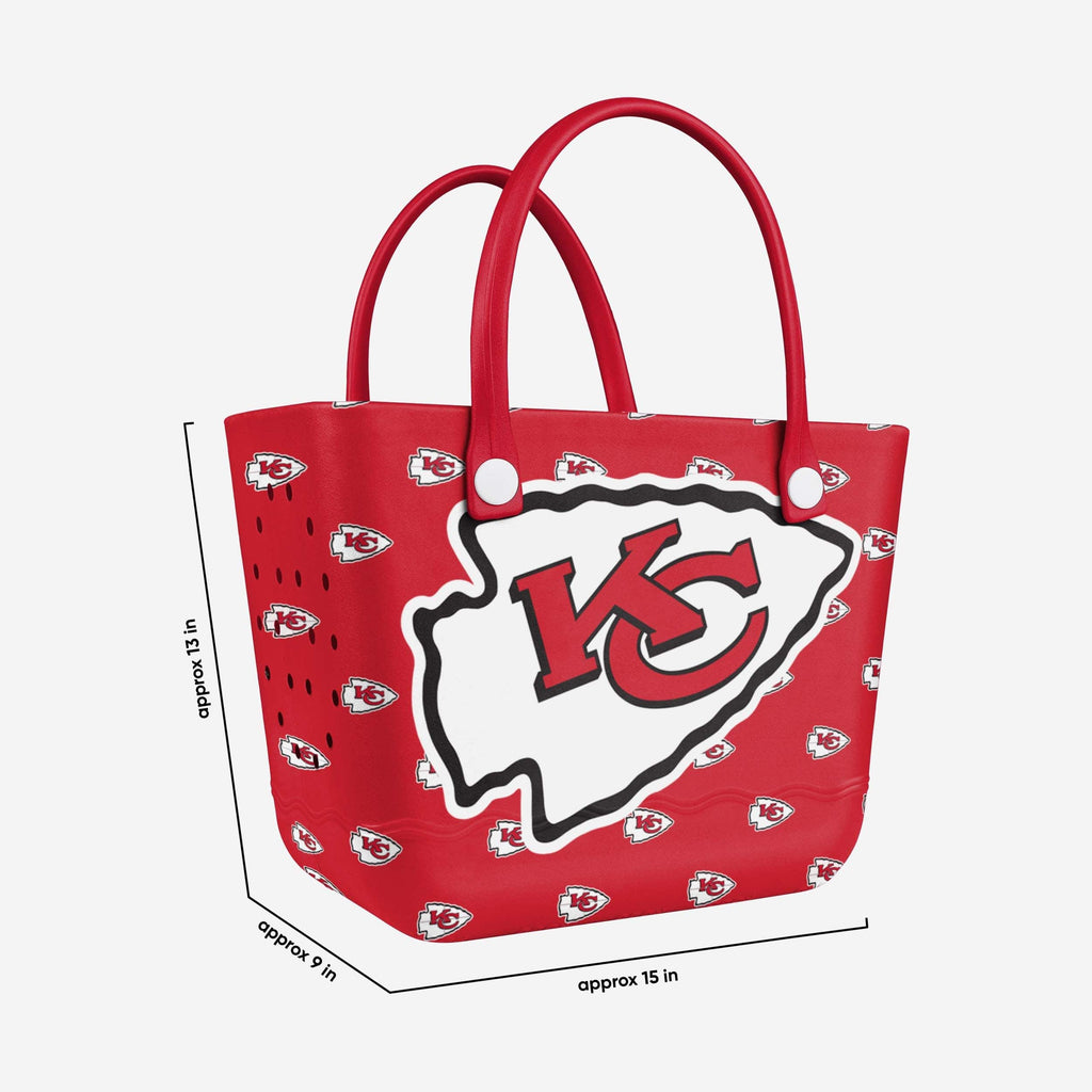Kansas City Chiefs Big Logo Mini Print Tailgate Tote Bag FOCO