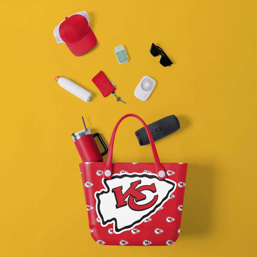 Kansas City Chiefs Big Logo Mini Print Tailgate Tote Bag FOCO