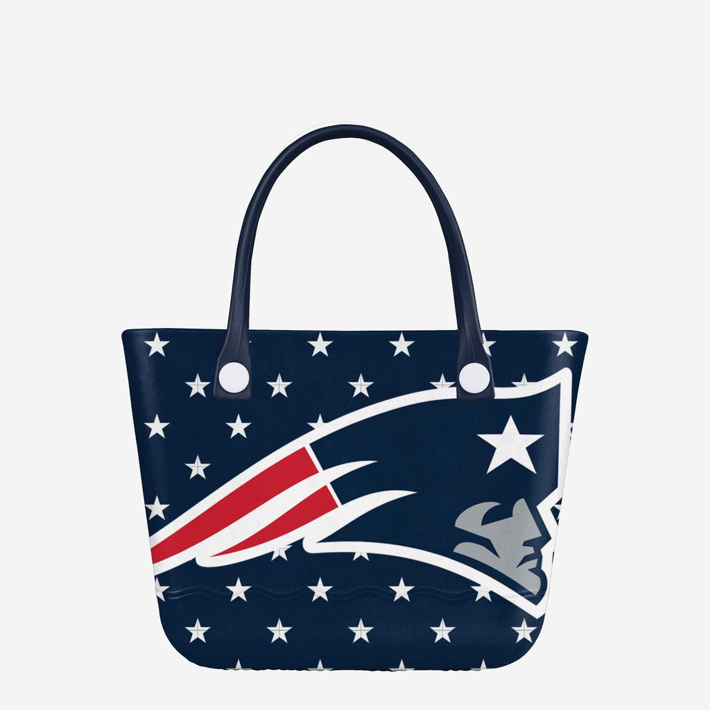 New England Patriots Big Logo Mini Print Tailgate Tote Bag FOCO