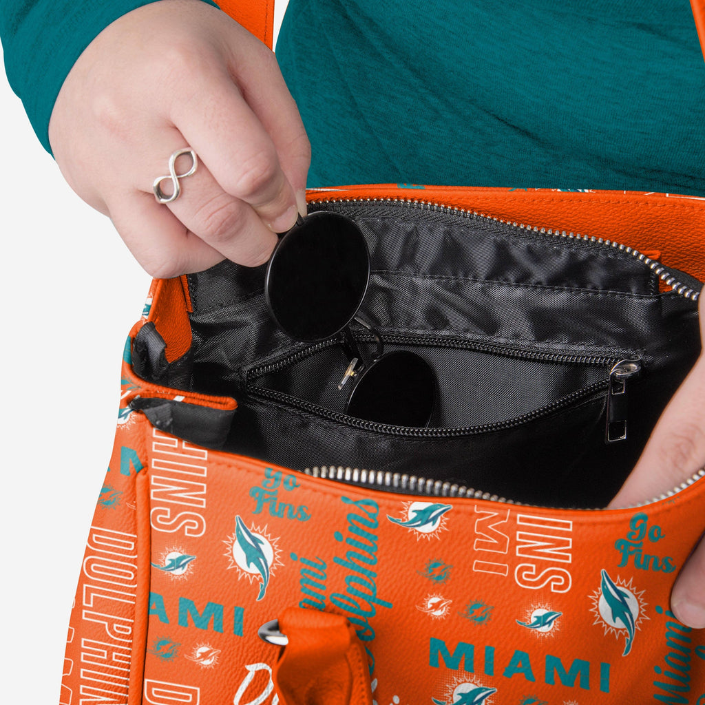 Miami Dolphins Spirited Style Printed Collection Purse FOCO