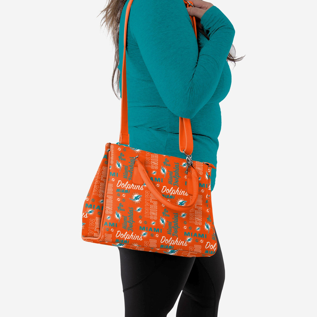 Miami Dolphins Spirited Style Printed Collection Purse FOCO