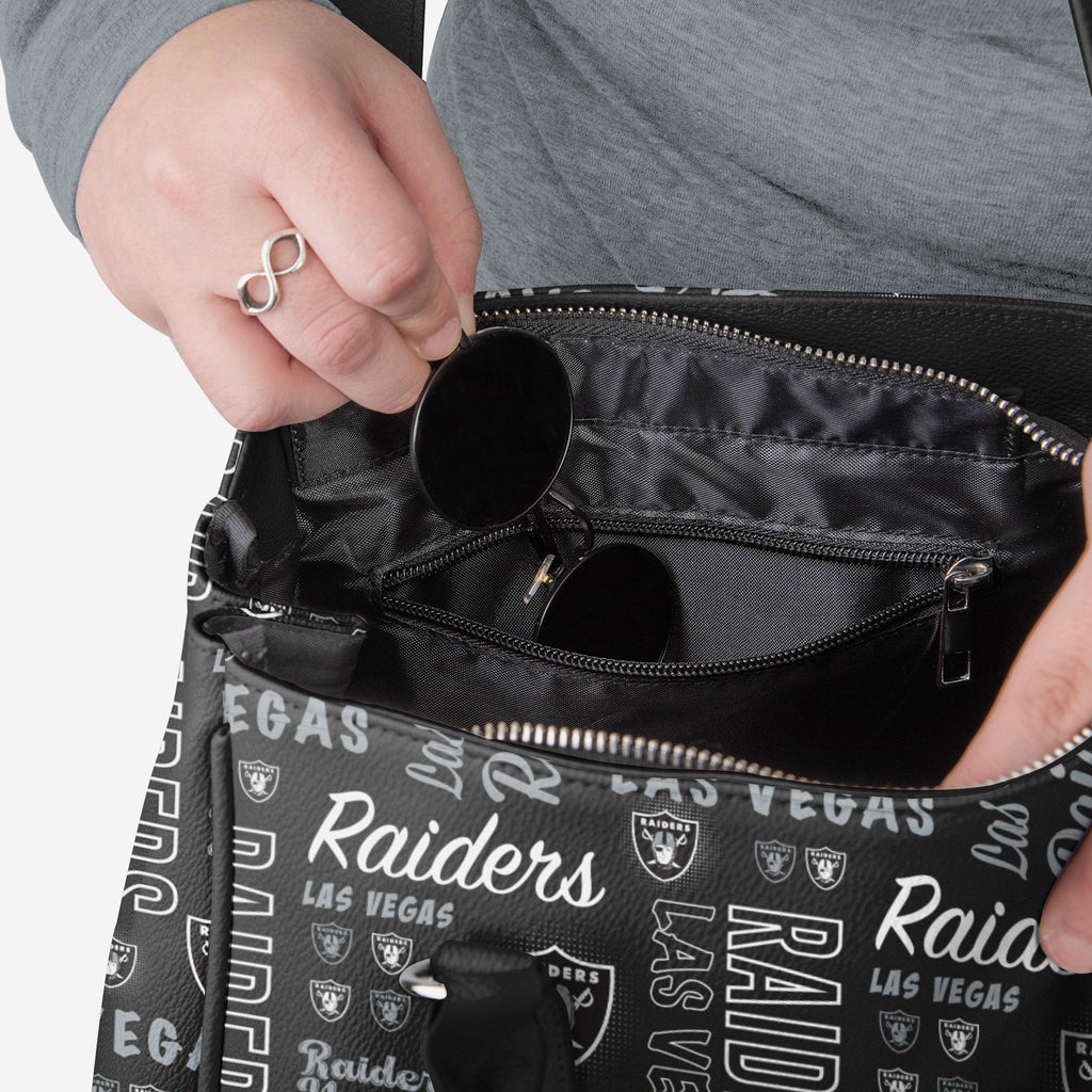 Las Vegas Raiders Spirited Style Printed Collection Purse FOCO