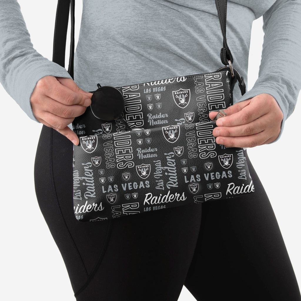 Las Vegas Raiders Spirited Style Printed Collection Foldover Tote Bag FOCO