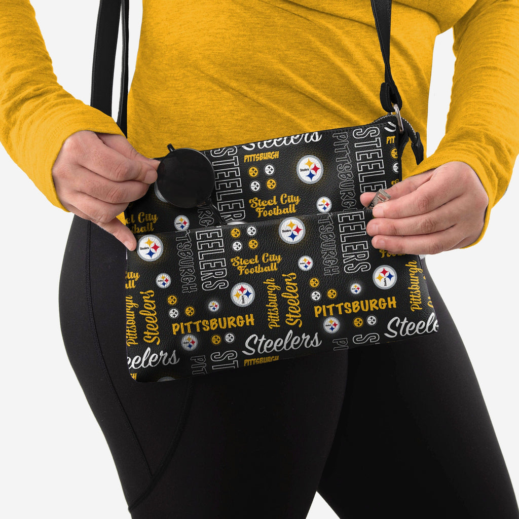 Pittsburgh Steelers Spirited Style Printed Collection Foldover Tote Ba FOCO