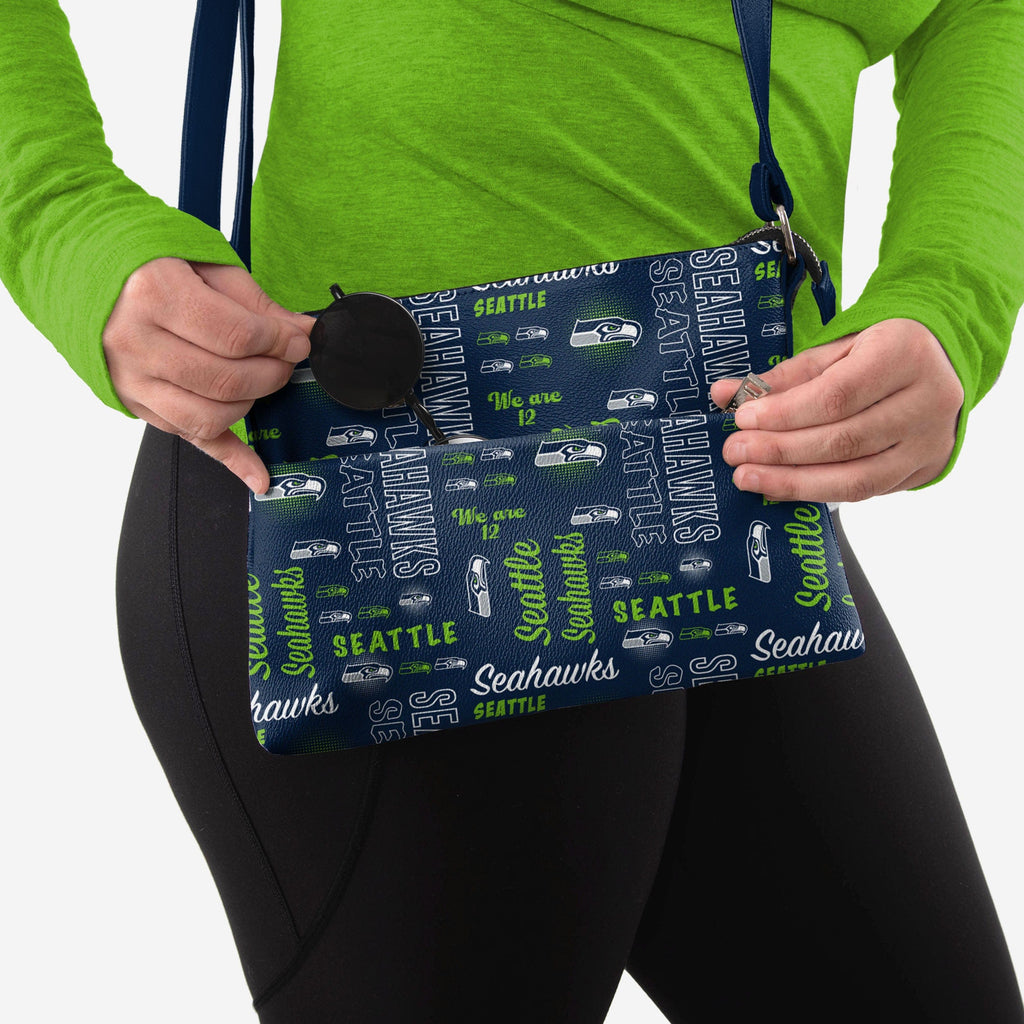 Seattle Seahawks Spirited Style Printed Collection Foldover Tote Bag FOCO